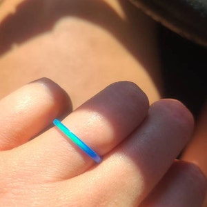 Unicorn Poop Ring With Opal Inlay 6mm Width Diamond Dust Ring ...