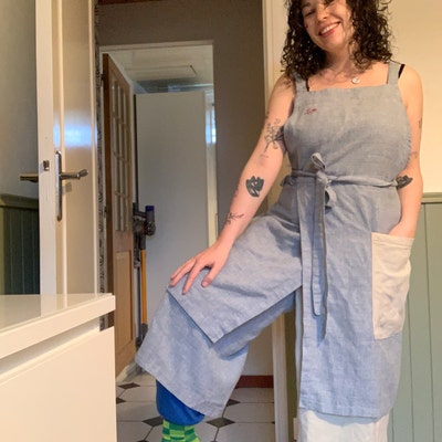 Pottery Apron With Pants/sewing Pattern/ Potter's Split Leg /cross Back ...