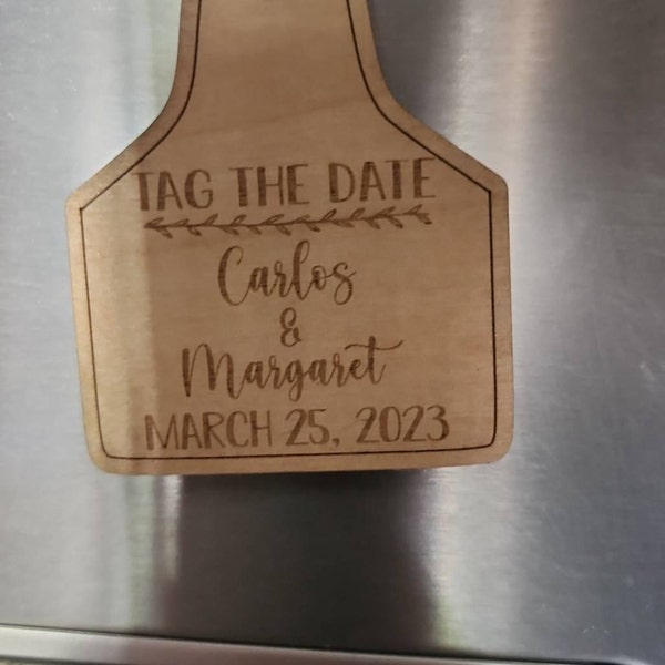 Cattle Tag Wedding Save the Date - Etsy
