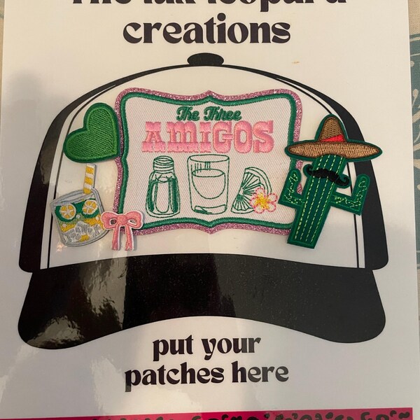 Trucker Hat Patch Tini Time Iron on Patch - Etsy