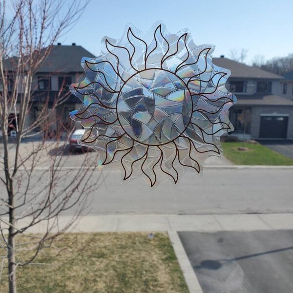 Sun Shaped Suncatcher, Window Sticker, Rainbow Maker, Static Cling ...