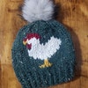 KNIT Chicken Hat PATTERN Only Knit Instructions Downloadable PDF File ...