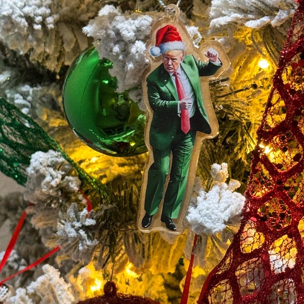 Trump Dancing Ornament, Christmas Trump Acrylic Hanging Ornament MAGA ...
