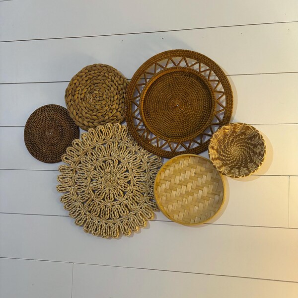 Mayan Pine Needle Rust Basket - 6-inch Handwoven Boho Decor - Etsy