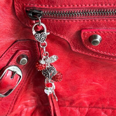 Butterfly Lily Purse Charm Crystal Bag Jewelry Purse Dangle Calla Lily ...