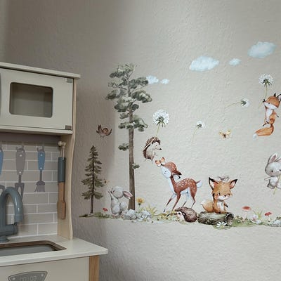 XXL Sticker Set Forest Animals Wall Stickers for Children's Room ...