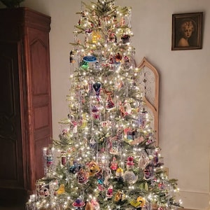 ONE Authentic Real LEAD Silver Christmas Tree TINSEL Antique Vintage 18 ...