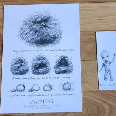 A5 Fizzgig Print. the Dark Crystal Tribute. Gelfling Kira's Companion ...
