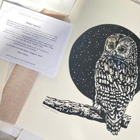 Starling Linocut Print, Original Linoprint, Bird Art, British Wildlife ...