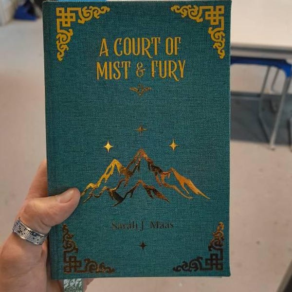 ACOMAF Bookbinding Cover Design PNG | A Court of Mist and Fury |vinyl ...