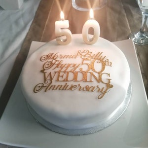 Personalised Anniversary Cake Topper, 30th Wedding Anniversary Cake ...