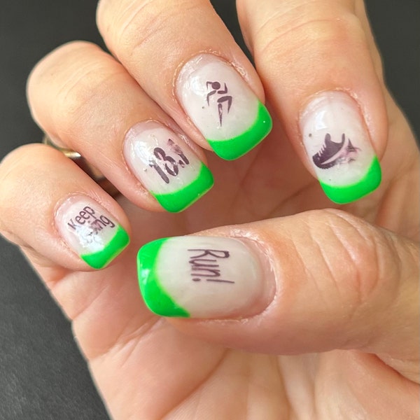 Nail Decals, Marathon Nail Decals, Half Marathon, 10K, 5K, Water ...