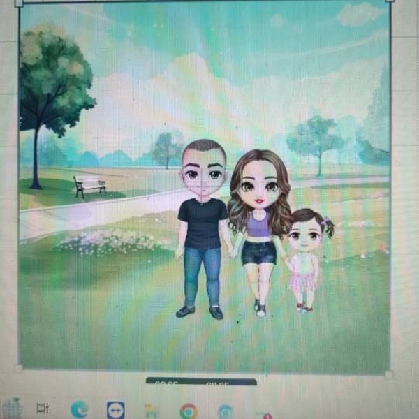 Happy Family Chibi Clipart: Customizable PNG Files (digital Download ...