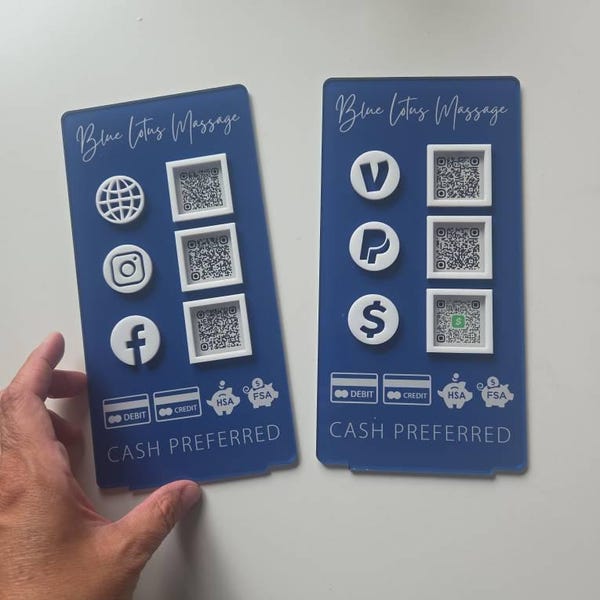 Double Wood Social Media Sign / QR Code Sign - Etsy