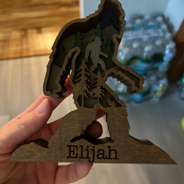 Custom Engraved Bigfoot Keepsake Trophy Sasquatch Gift - Etsy
