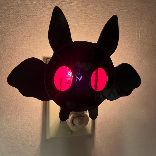 Chibi Mothman Stained Glass Night Light (made to Order) - Etsy