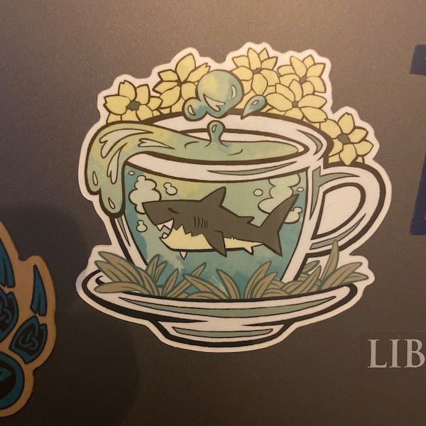 Tea Sharks Sticker Set - Etsy