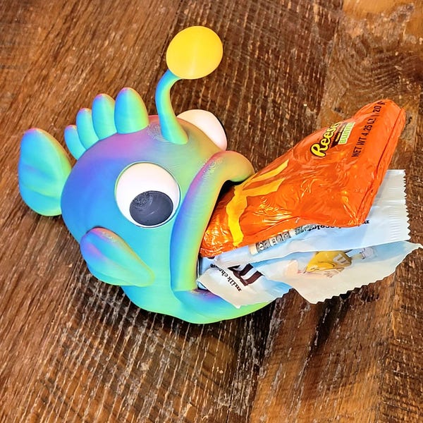 Cute Anglerfish, 3 Pack of Mini, Gift for Bestie, Ocean Themed Gift ...