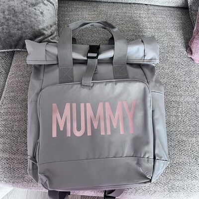 Personalised Mama Bag Mum Bag Backpack Rucksack Mummy Baby Bag Day Bag ...
