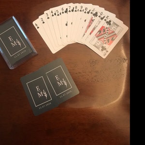 Personalized Playing Cards Monogram Cards Las Vegas | Etsy