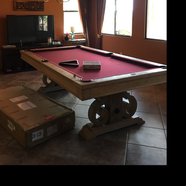 7ft or 8ft Poseidon Pool Table - Matte Black & Titan Blue Finish - Free ...