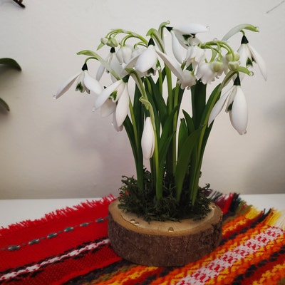 Snowdrop, Cold Porcelain Flowers, Real Touch Flowers, Artificial ...