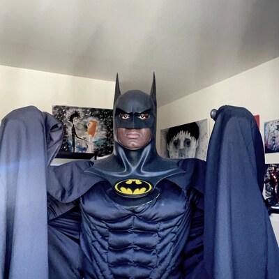 Bat Hero Cape dowel Slot Option 8 Panel Wide Dark Night - Etsy
