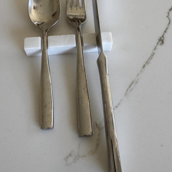 White Marble Cutlery Rest Set 6pcs/ Chopstick Rest / Marble Cutlery ...