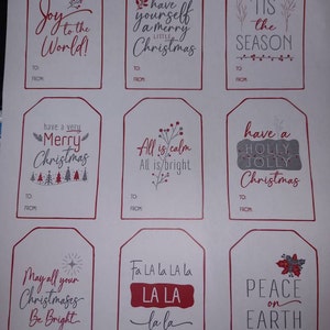 Printable Christmas Gift Tags Gold and Black With Customizable Text - Etsy