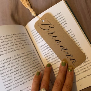 Personalized Bookmark, Bookmarks Custom, Calligraphy Bookmarks, Tassel ...
