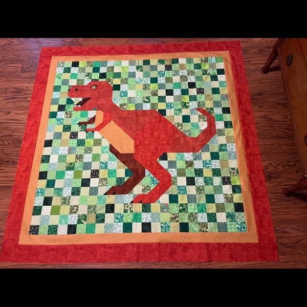 Gus the T-rex, Quilt Pattern - Etsy