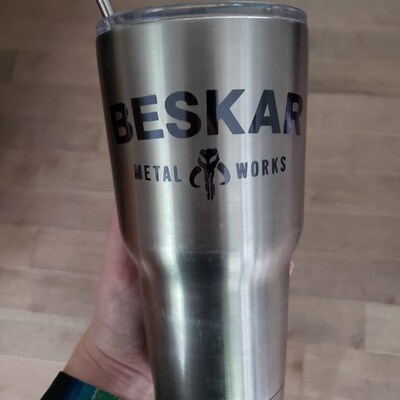 Beskar Metal Works Decal, Mandalorian Crest Decal, Truck Decal, Car ...