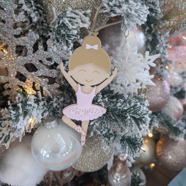 Ballerina Ornament | Personalized Girls Christmas Ornament | Girls ...