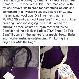 Felt wallet woman in pink felt with braid wool clutch purse | Etsy