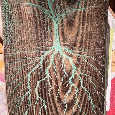 Electric Tree Burn With Crows Breakaway 10,000 Volt Lichtenburg Figures ...