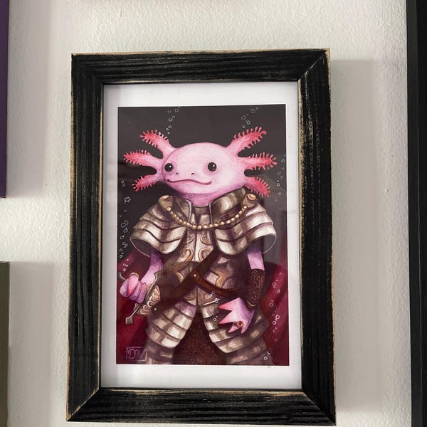 Leopard Gecko Knight Art Print - Gecko Art Prints - Watercolor Painting ...