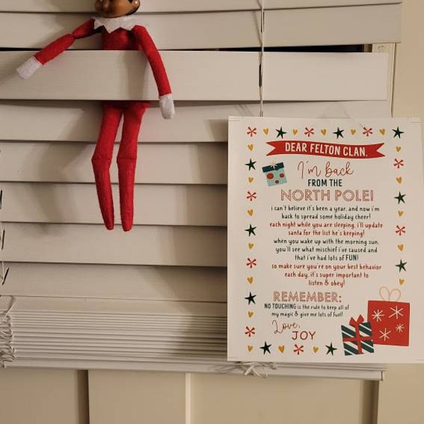 Sorry I'm Late! Elf Arrival Letter | Late Elf Letter Christmas | Elf is ...