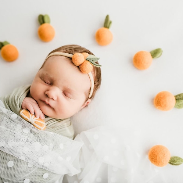 Clementine 6 Pack // Felt Shapes // Wool Felt Pom Poms, DIY Garland ...