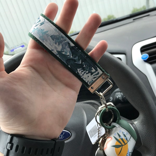 Winter Evergreen Tree Key Fob- 2 Sizes- 3 Colors - Etsy
