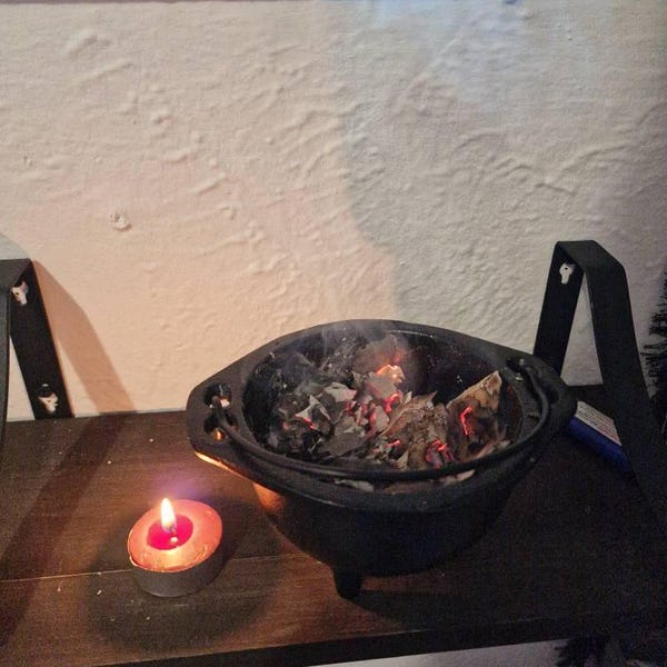 Altar Cauldron - 2 Sizes Cast Iron Mini Cauldron for Tabletop Use ...