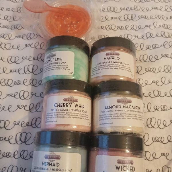 Creme Fraiche Set -- Mix Six 2 Oz Mini Whipped Soaps by Savor - Etsy