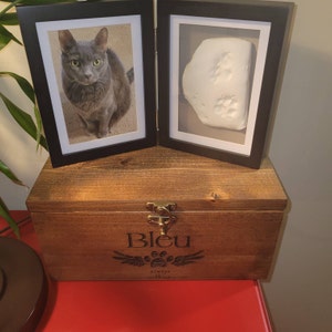 Cat Keepsake Box cat Memorial Pet Urn personalized Pet Urn pet Memory ...
