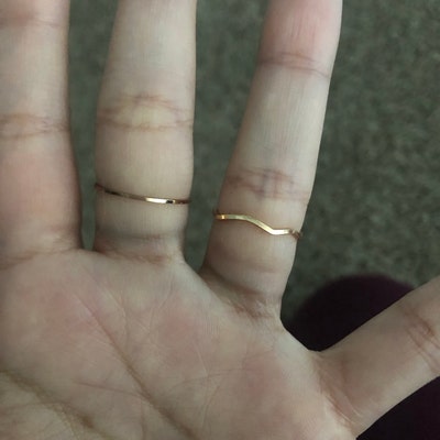 7pcs Minimal Gold Stackable Rings Stackable Delicate Ring Set Gold ...