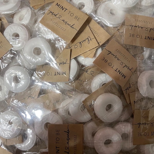 100pcs Mint to Be Wedding Favors,wedding Mints Labels,custom Wedding ...