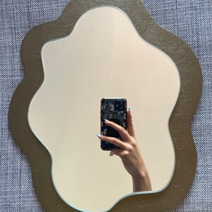 Small Wavy Mirror Oval Wiggly Mirror Funky Wiggle Mirror - Etsy