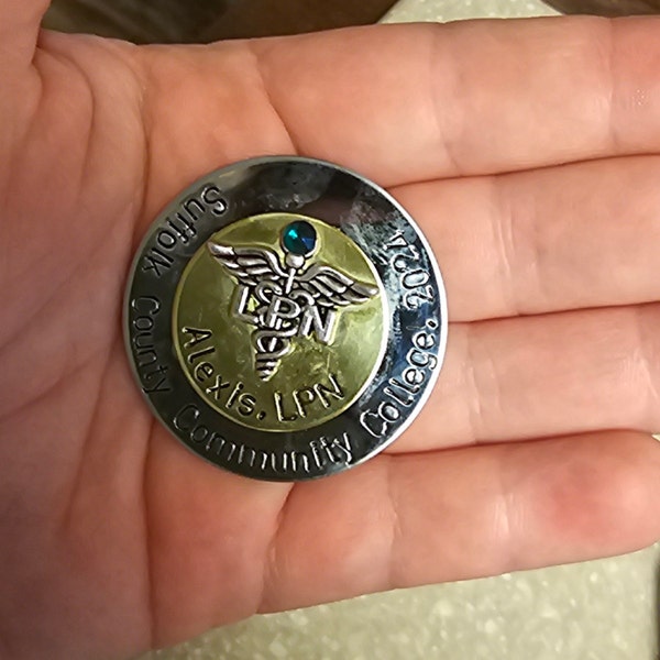 Personalized Nursing Pin/customized Nurse Pin/lpn BSN RN Nurse Pin ...