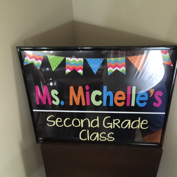 Teacher Door Sign Template, Teacher Name Sign, Classroom Decor ...