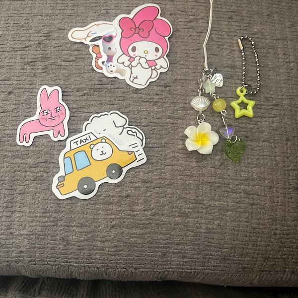 Tropical 2000s Summer Hibiscus Phone Charms, Cute Beach Themed Unique ...