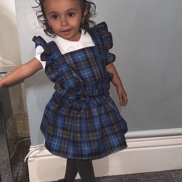 Plaid Tartan Frilly Pinafore Dress - School Uniform - Formal Dress - Etsy
