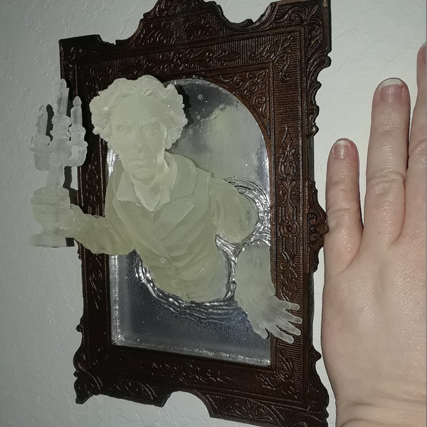 Gentleman Ghost in the Mirror Wall Plaque, Glow in the Dark Resin ...